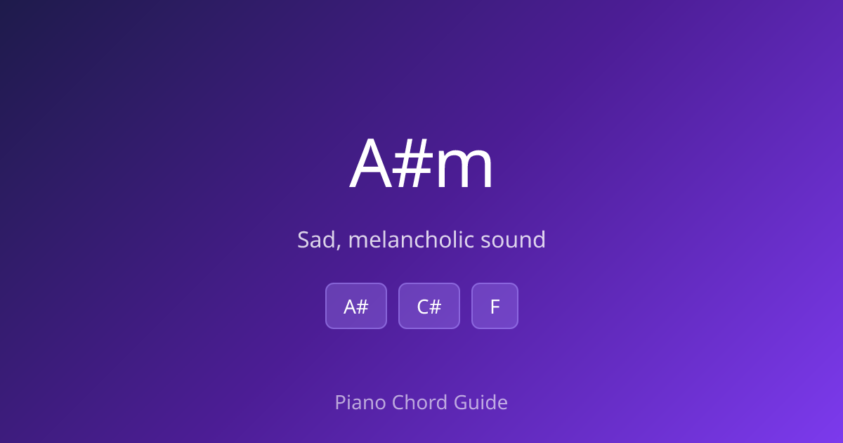 A# Minor Chord on Piano – How to Play A#m (Notes & Fingering) - Piano ...